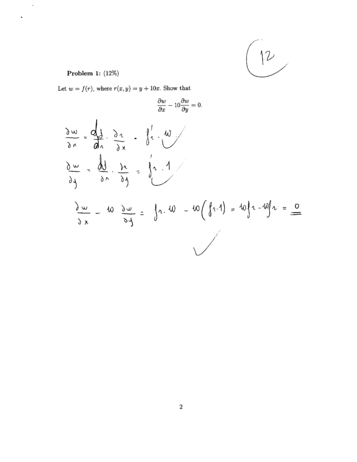 Math 101: Exam 1 Problem Set Solutions and Explanations - Studocu
