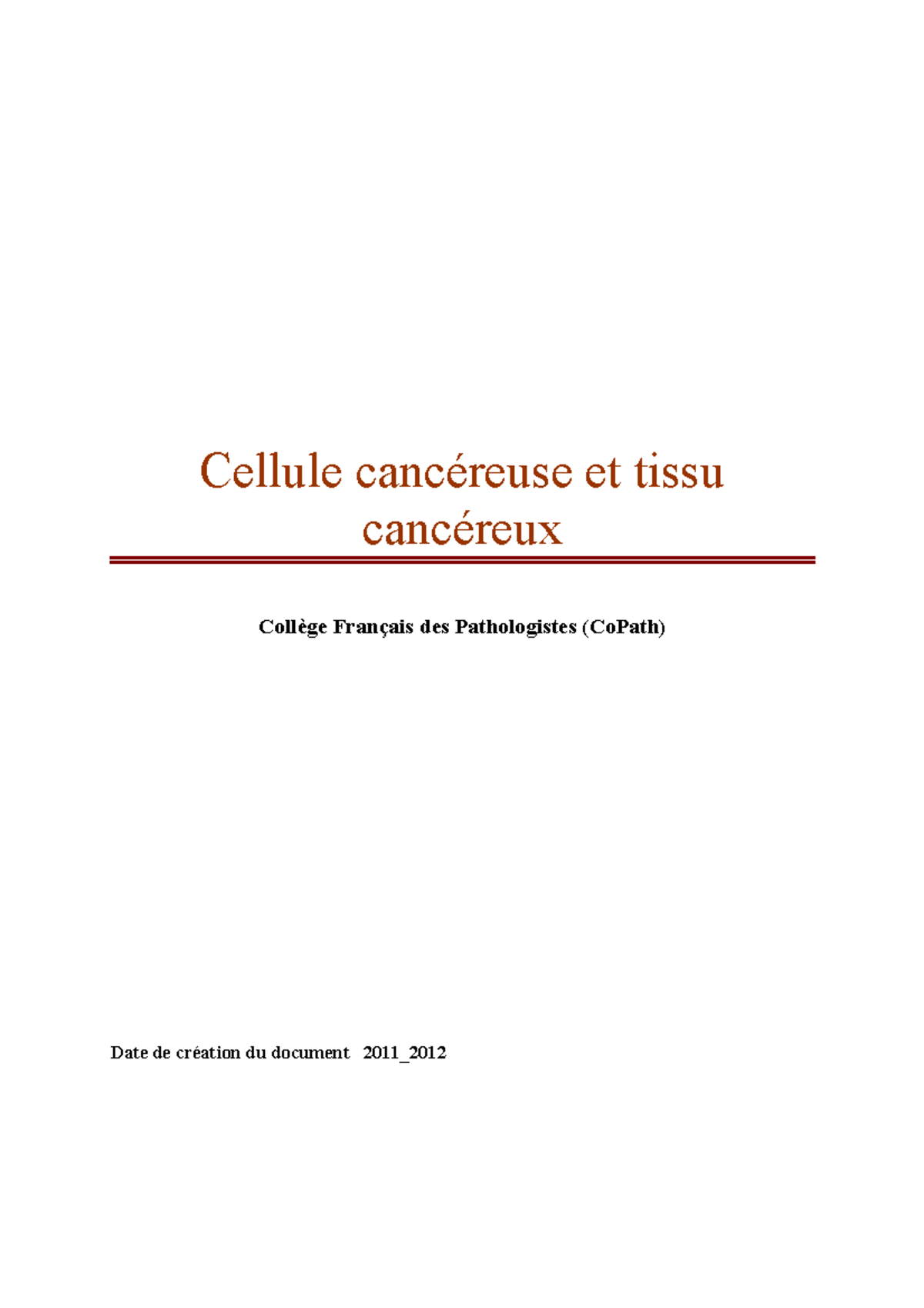 Analyse des Cellules Cancéreuses : Mécanismes et Caractéristiques ...