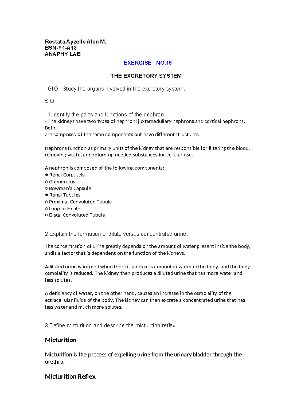 exercise no.16 - Rostata,Ayzelle Alen M. BSN-Y1-A ANAPHY LAB EXERCISE ...