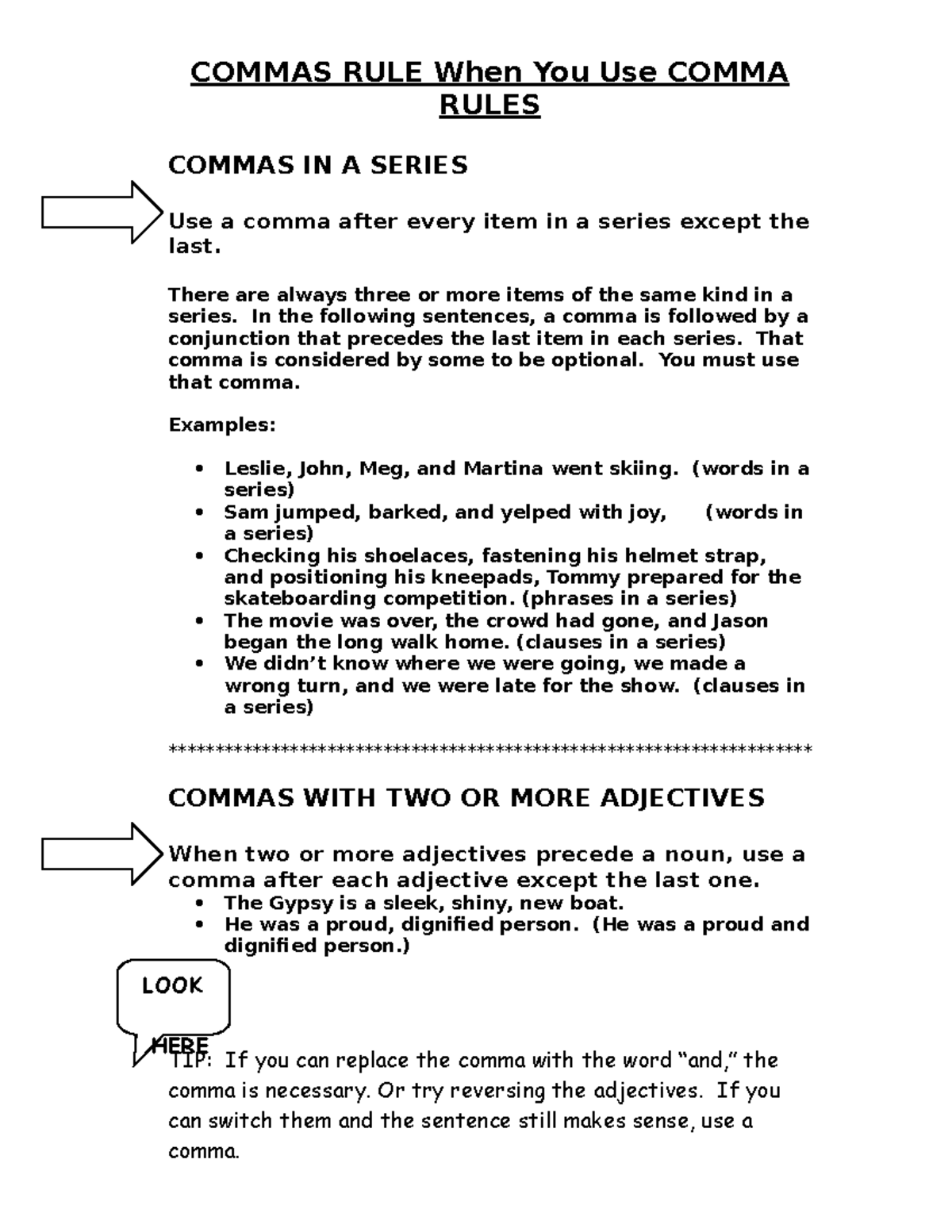 Comma Rules for Effective Writing - A Comprehensive Guide - Studocu