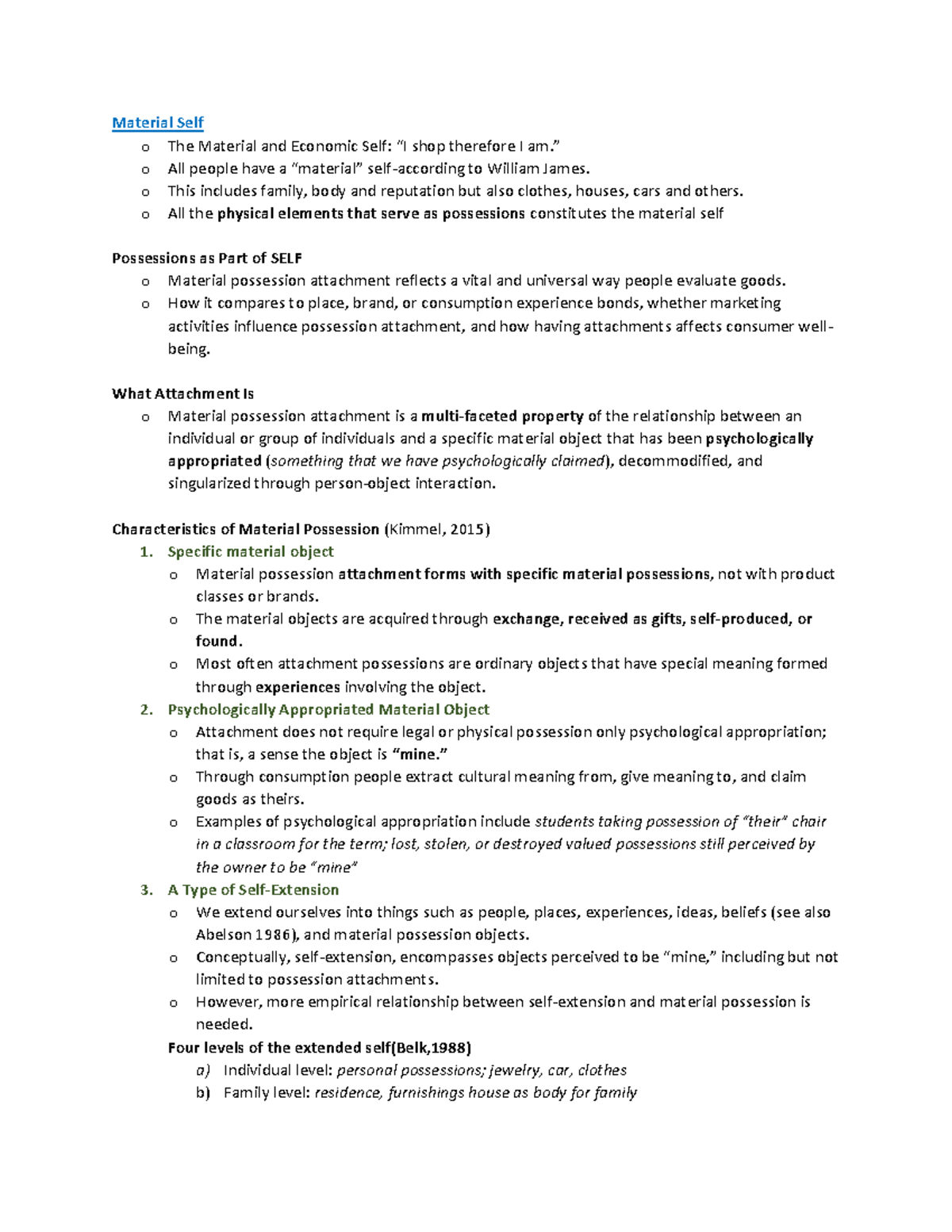 The Material Self: Understanding Possessions and Identity - 2nd Grading ...