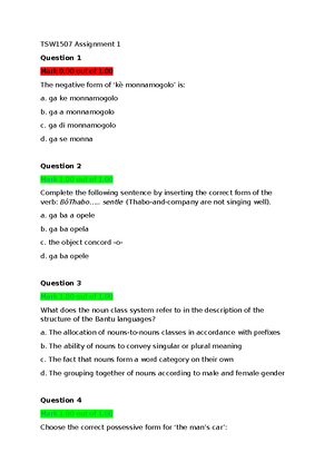 [Solved] The usefulness of naane in setswana - Setswana (Tsw1507) - Studocu