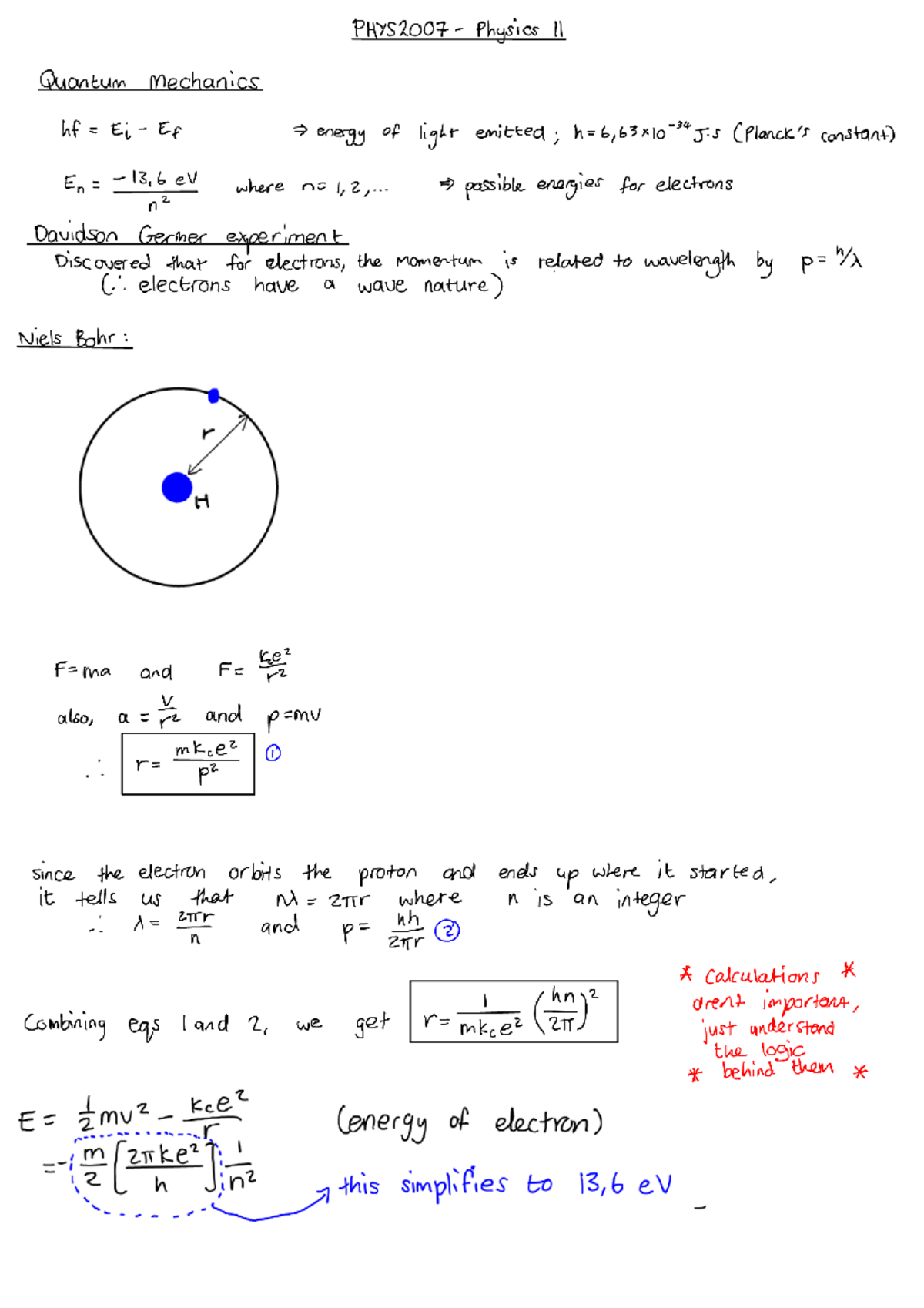 PHYS2007 - Chapter 1 Comprehensive Study Notes - Studocu