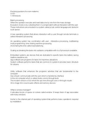 CS101 Midterm Solved MCQS By Junaid - 1 Drive is an example of_______ a) Grid and cluster ...