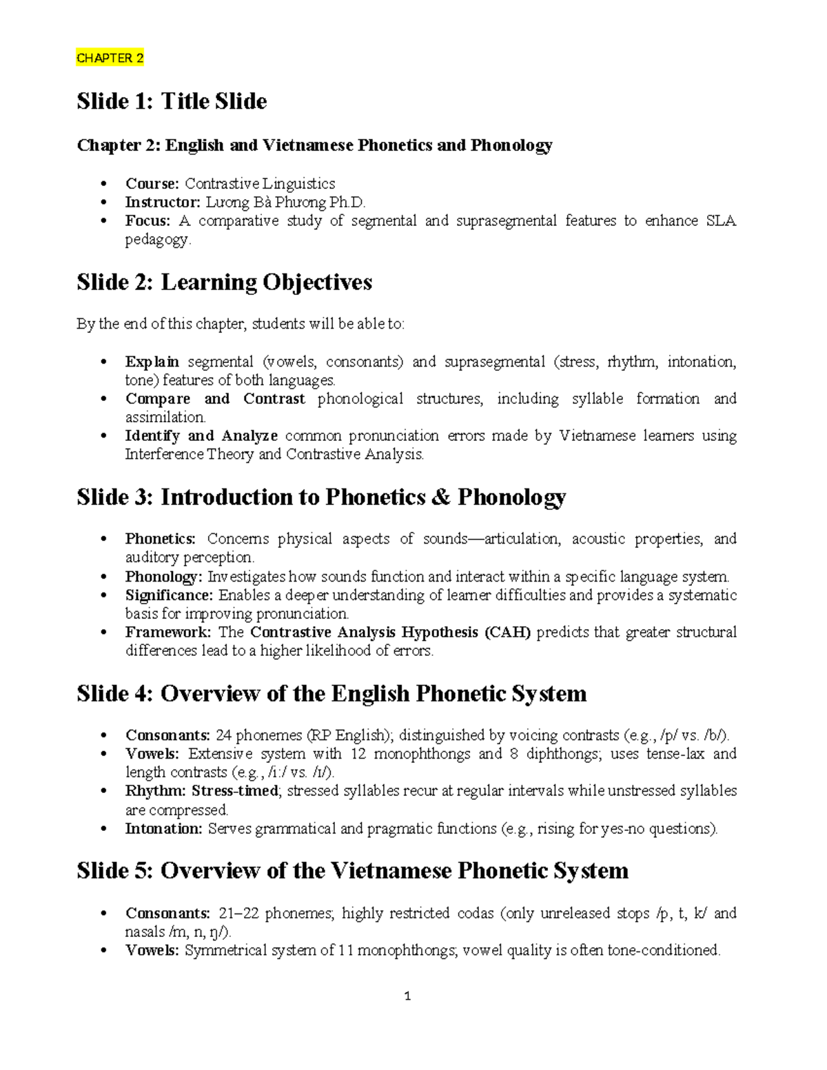 CHAPTER 2: English and Vietnamese Phonetics in Contrastive Linguistics ...
