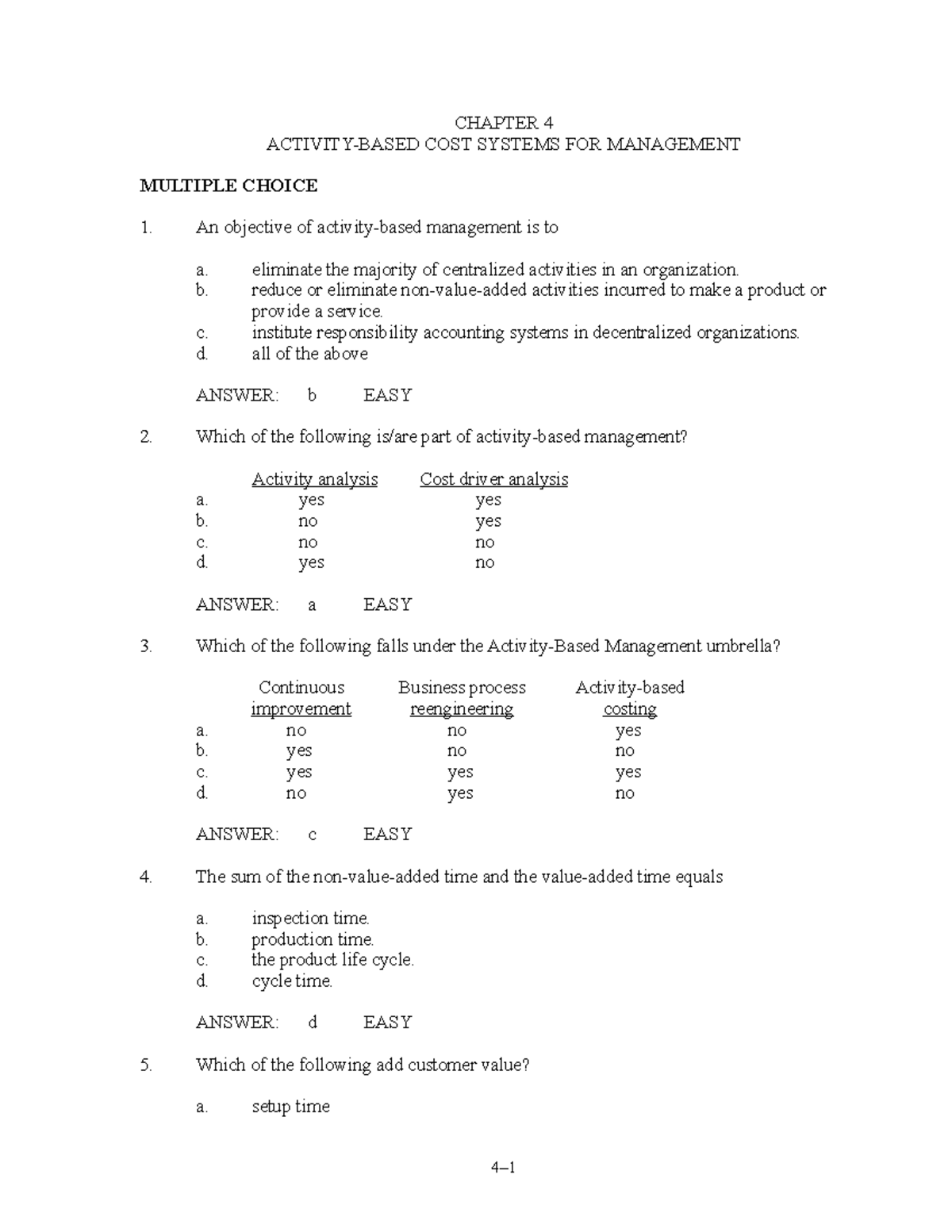 Activity-Based Costing (ABC) Notes for Financial Management 101 - Studocu