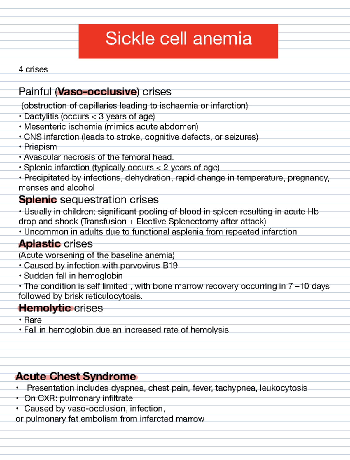 Sickle Cell Anemia: Painful Crises & Complications Overview (MED101 ...