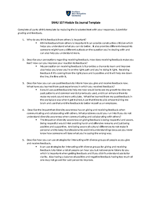Untitled document - SNHU 107 Module Three Journal - My understanding of ...