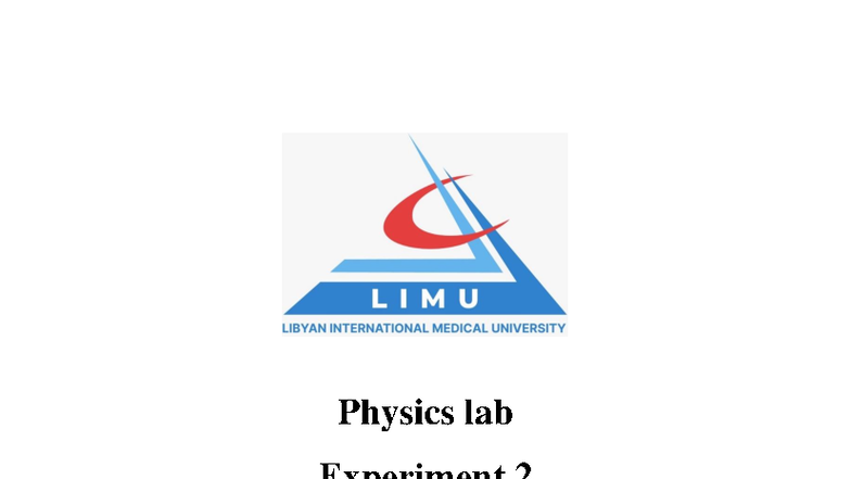 Experiment 2 physics lab mahmoud pdf - Physics lab Experiment 2 ...