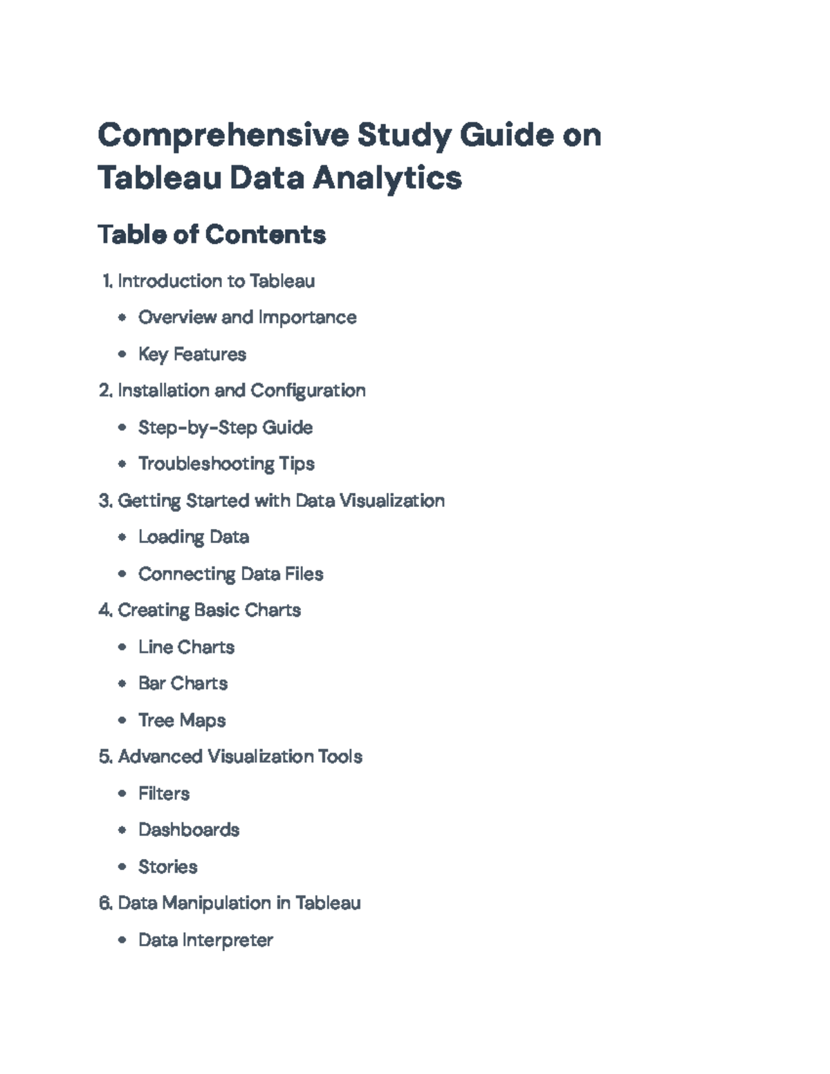 Comprehensive Guide to Tableau Data Analytics and Visualization ...