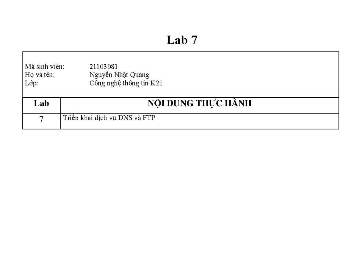 21103081-Nguyen Nhat Quang-Lab7 - Equipment, Network And Power Plant - Lab 7 Mã sinh viên ...