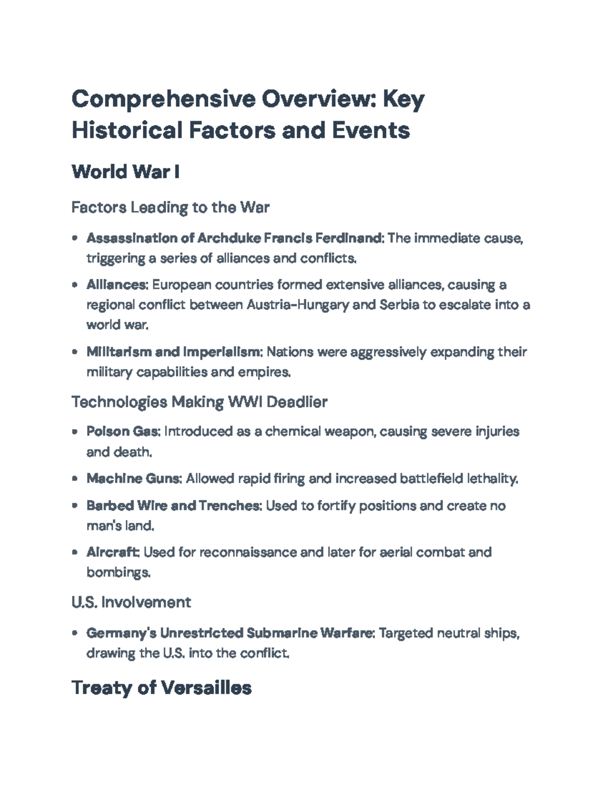 20th Century Conflicts and Transformations: Historical Overview ...