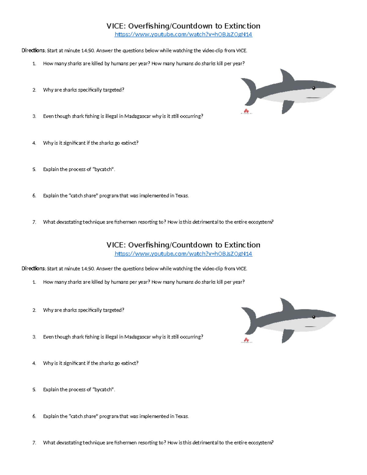 Shark Overfishing Video Guide - Insights from VICE Documentary - Studocu