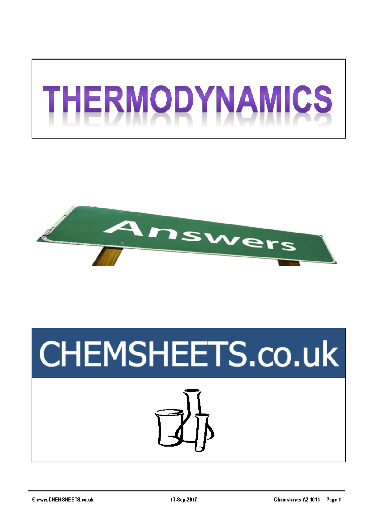 Chemsheets A2 1014 Thermodynamics Exam Revision Notes - Studocu