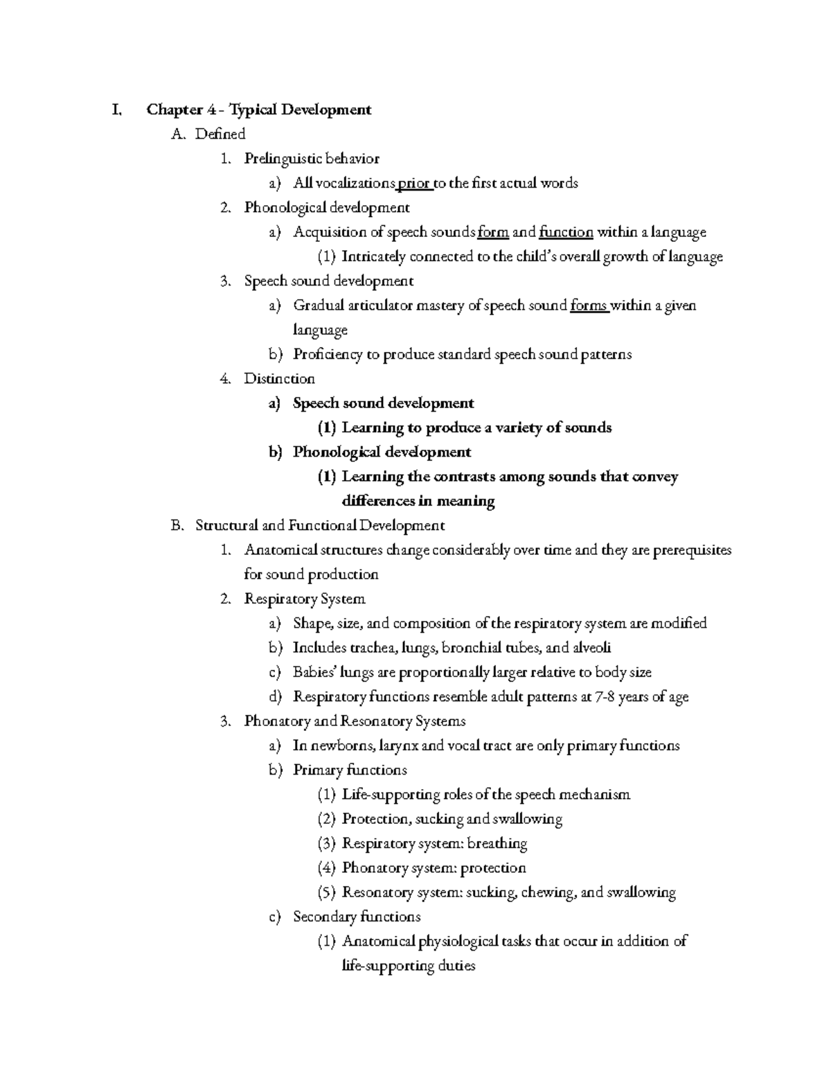 Speech Sound Development and Assessment Guide (ESL Focus) - Studocu