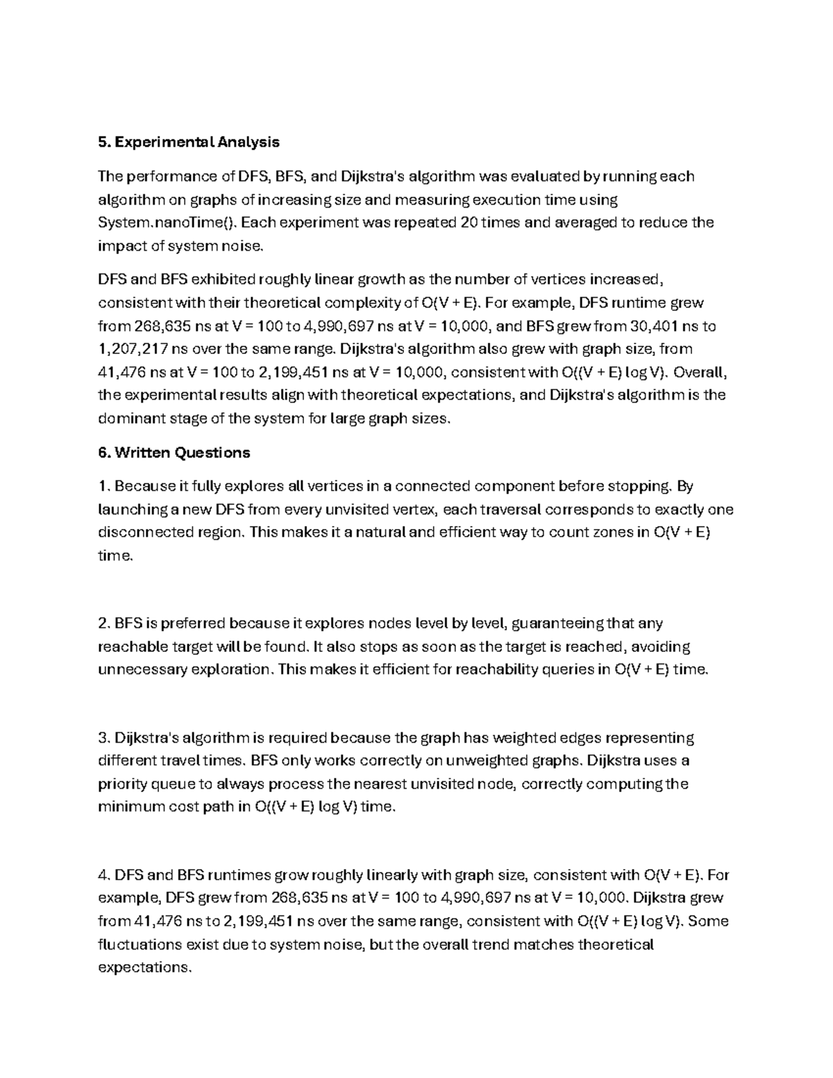 5. Experimental Analysis of DFS, BFS, and Dijkstra Algorithm - Studocu