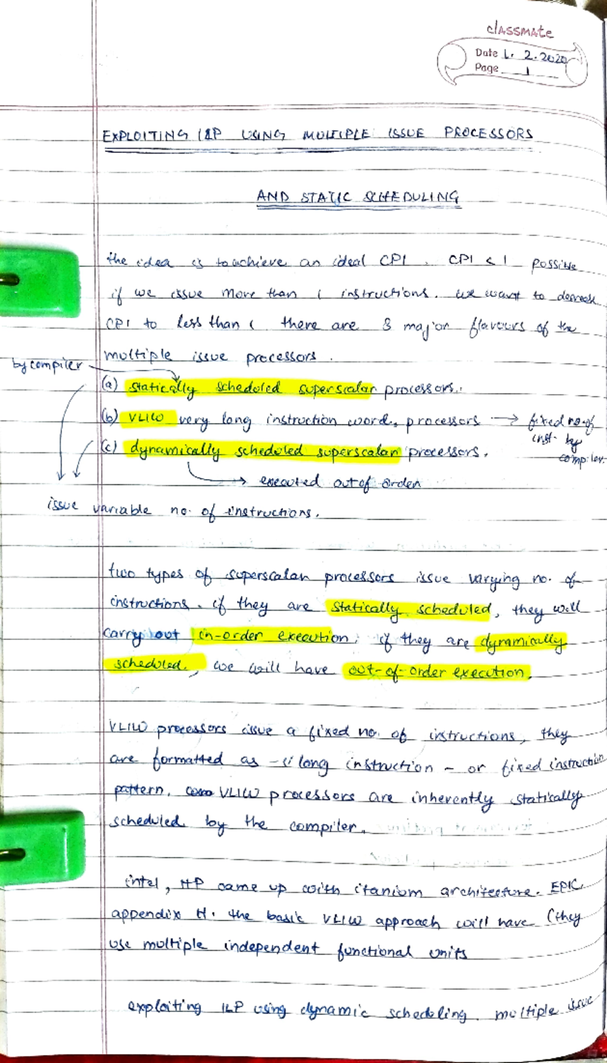 07. Exploiting ILP using Multiple Issue Processors and Static ...