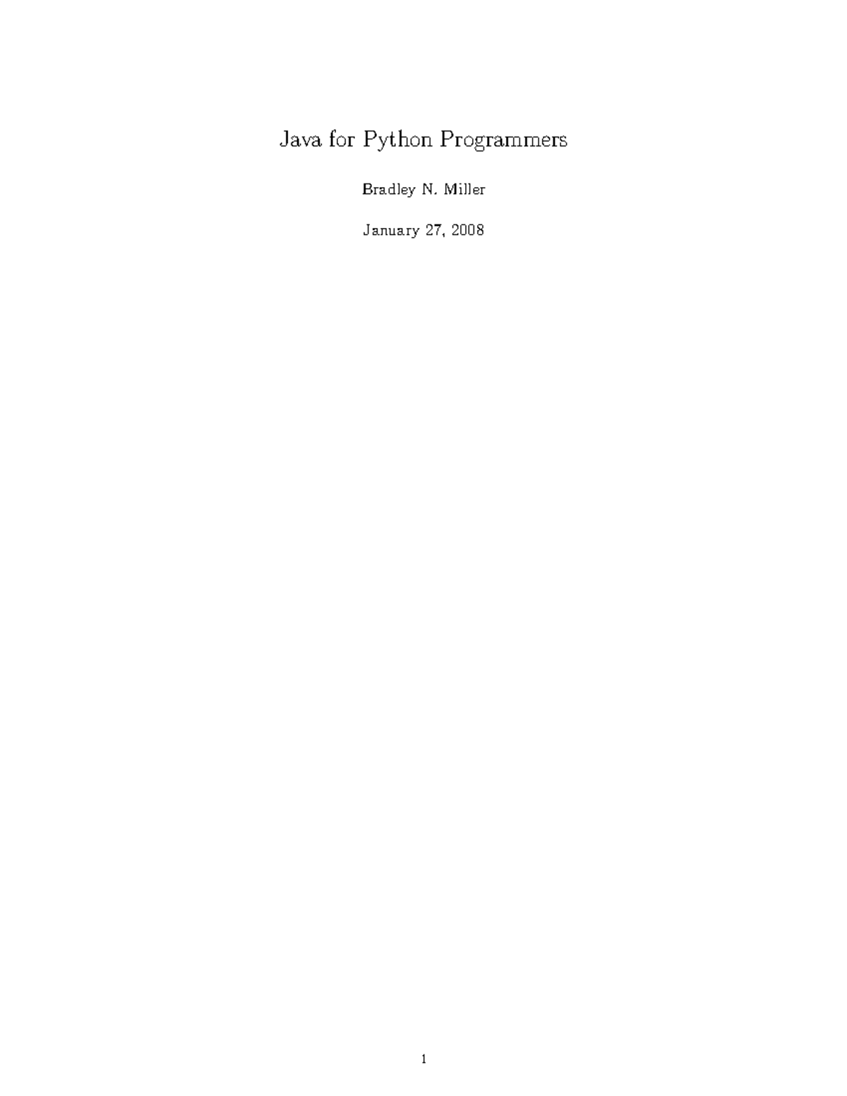 Java for Python Programmers: A Comparative Guide - Studocu
