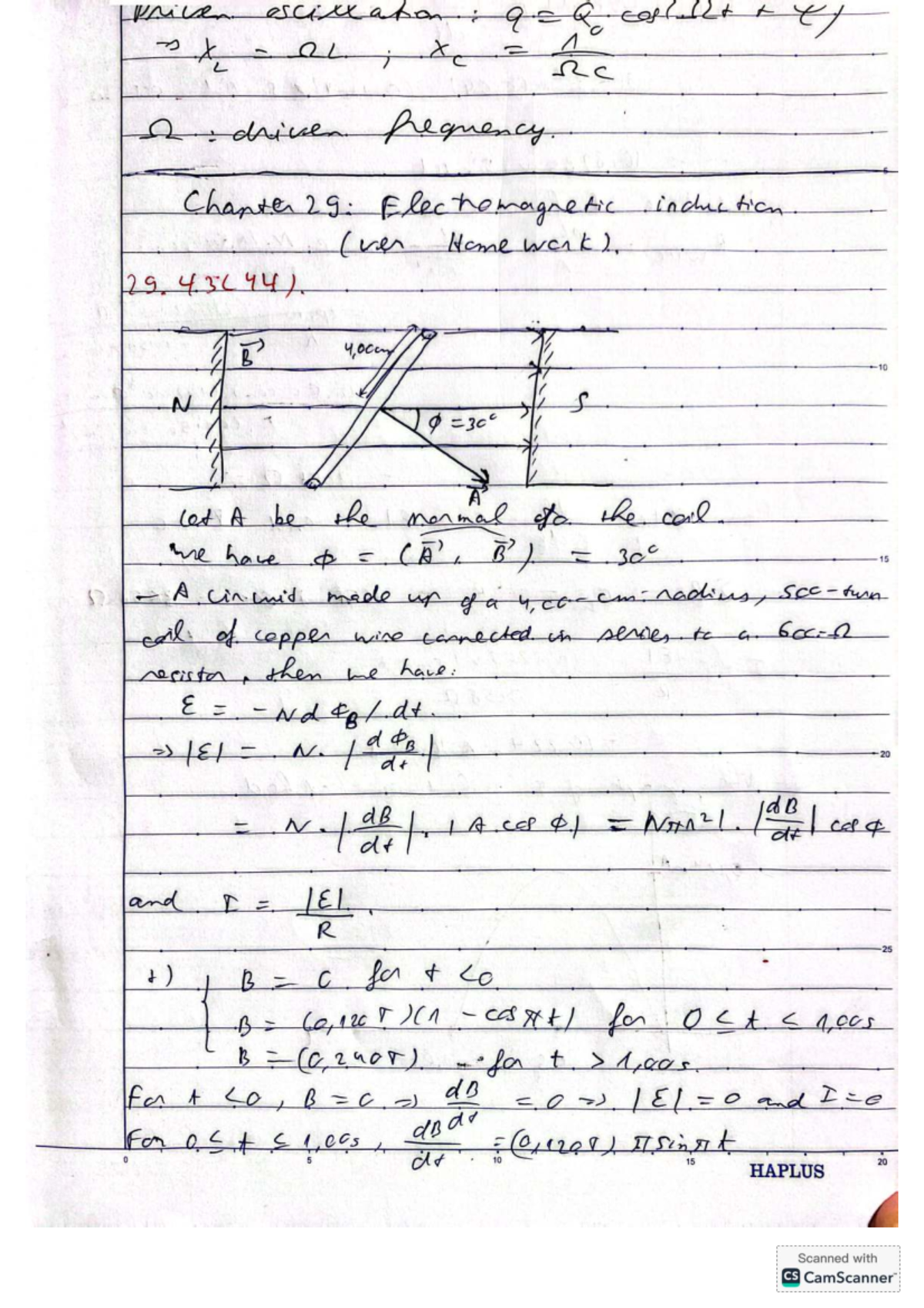 PH1026-Class 161967-Chapter 29- Electromagnetic Induction Notes - Studocu