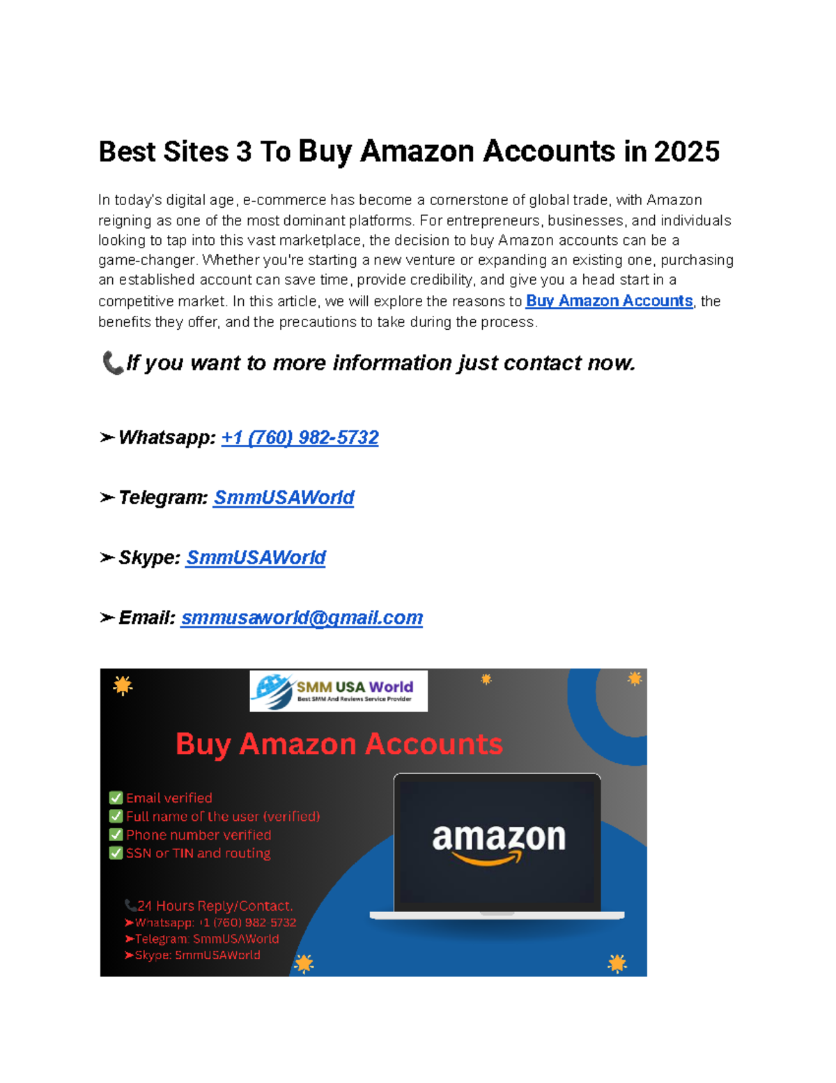 Best Sites 3 To Buy Amazon Accounts in 2025 - Best Sites 3 To Buy ...