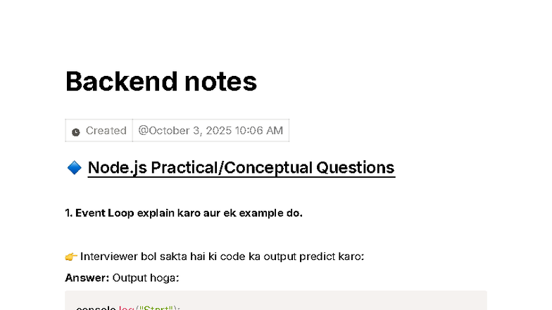 Node.js Express.js Interview Questions and Backend Notes - Studocu