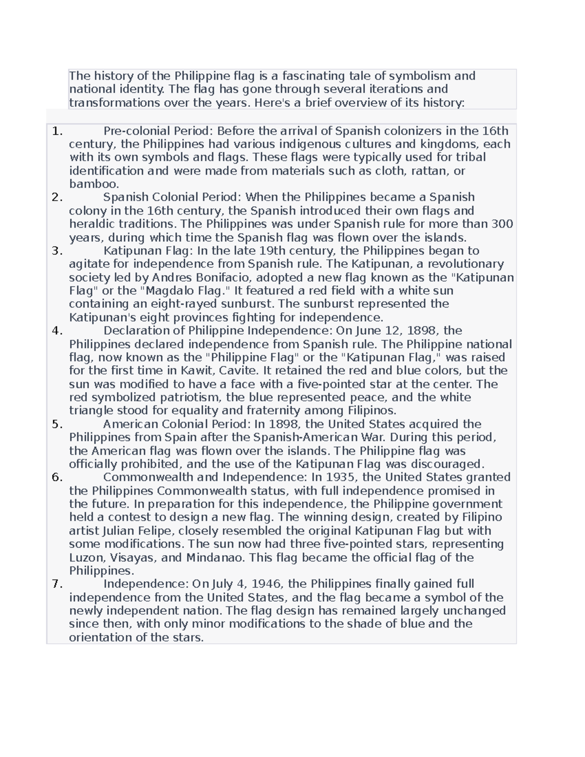 The history of the Philippine flag - The flag has gone through several ...