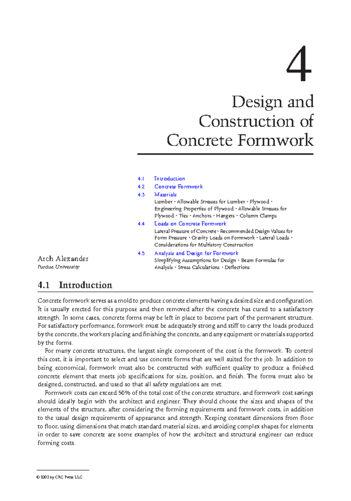 Chapter 4 - Comprehensive Guide to Concrete Formwork Design ...
