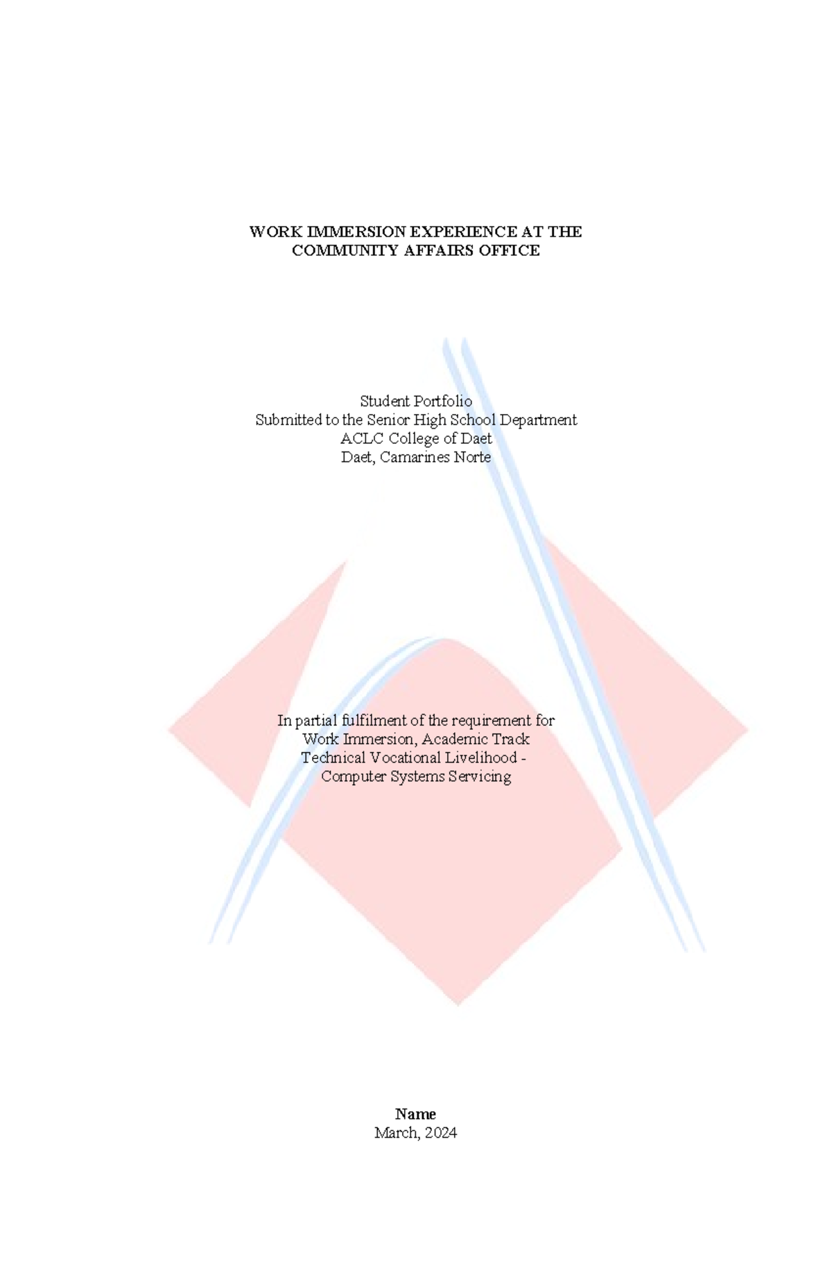 WORK-IMM- Portfolio - Copy - Empowerment Technology: ICT - WORK ...