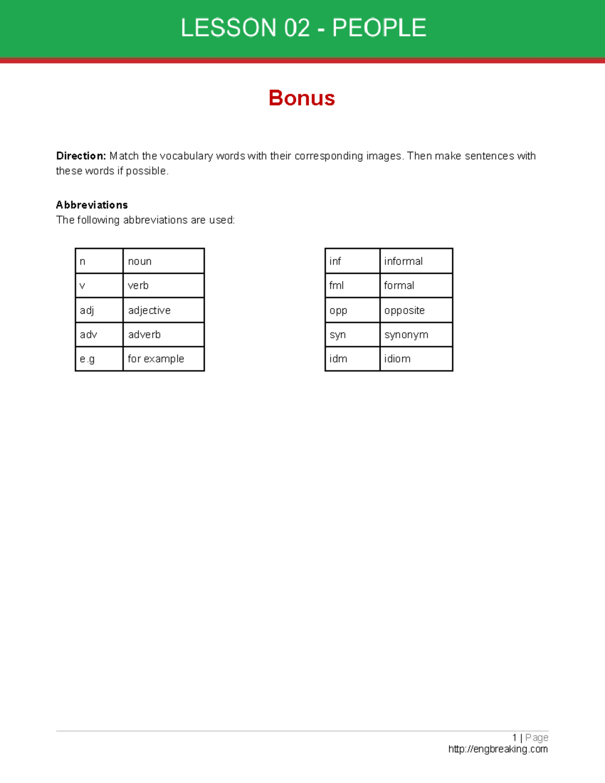 L2 - Topic 01: Family Portrait Vocabulary & Sentence Creation - Studocu