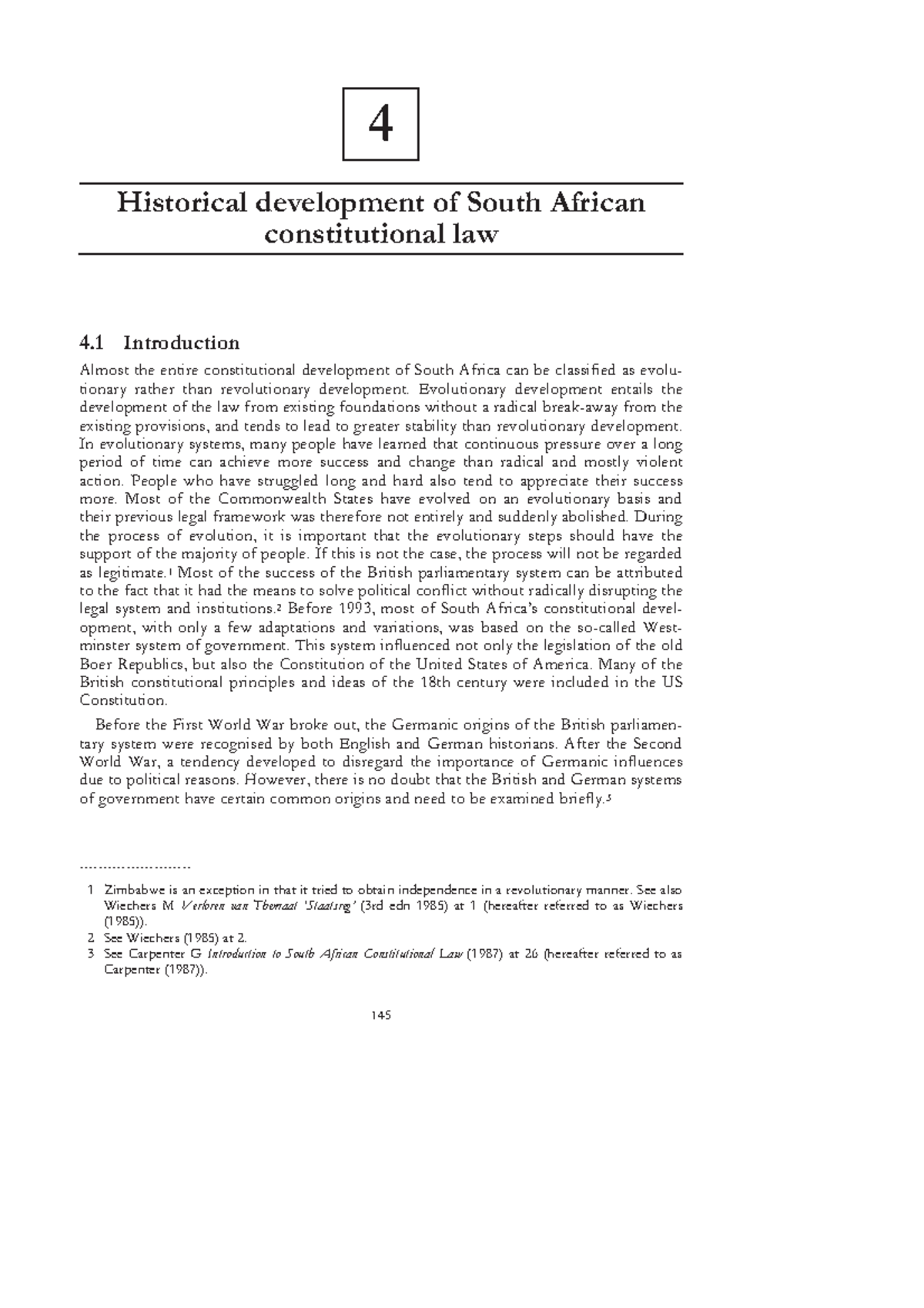 PBL 210 Chapter 4 & 5: Historical Development of SA Constitutional Law ...