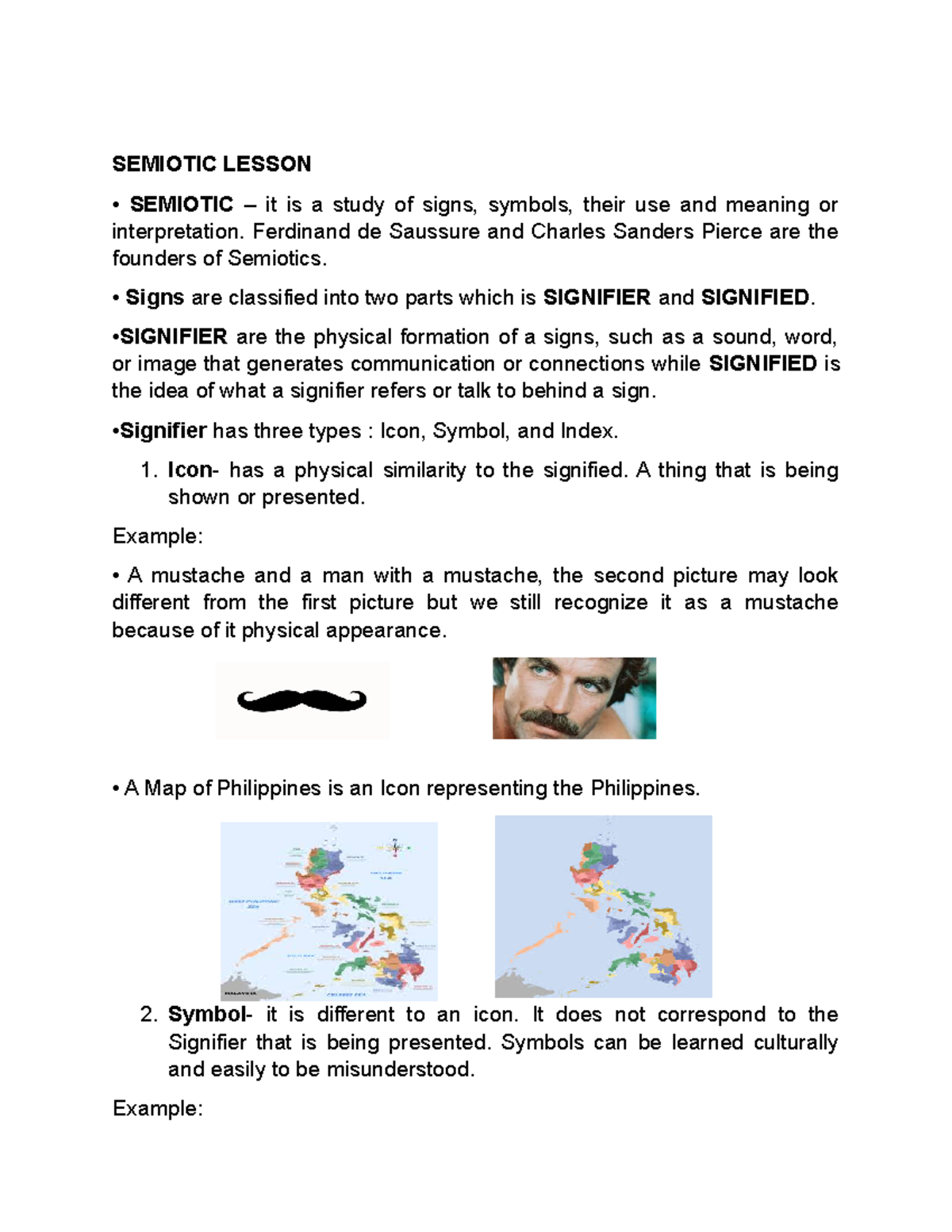 Semiotic Lesson - SEMIOTIC LESSON SEMIOTIC – it is a study of signs ...