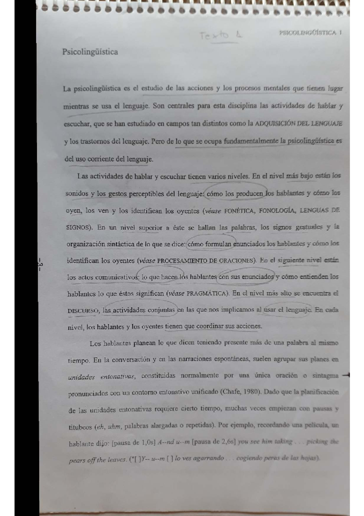 1- PSICOLINGÜÍSTICA: Fundamentos y Procesos del Lenguaje - Studocu