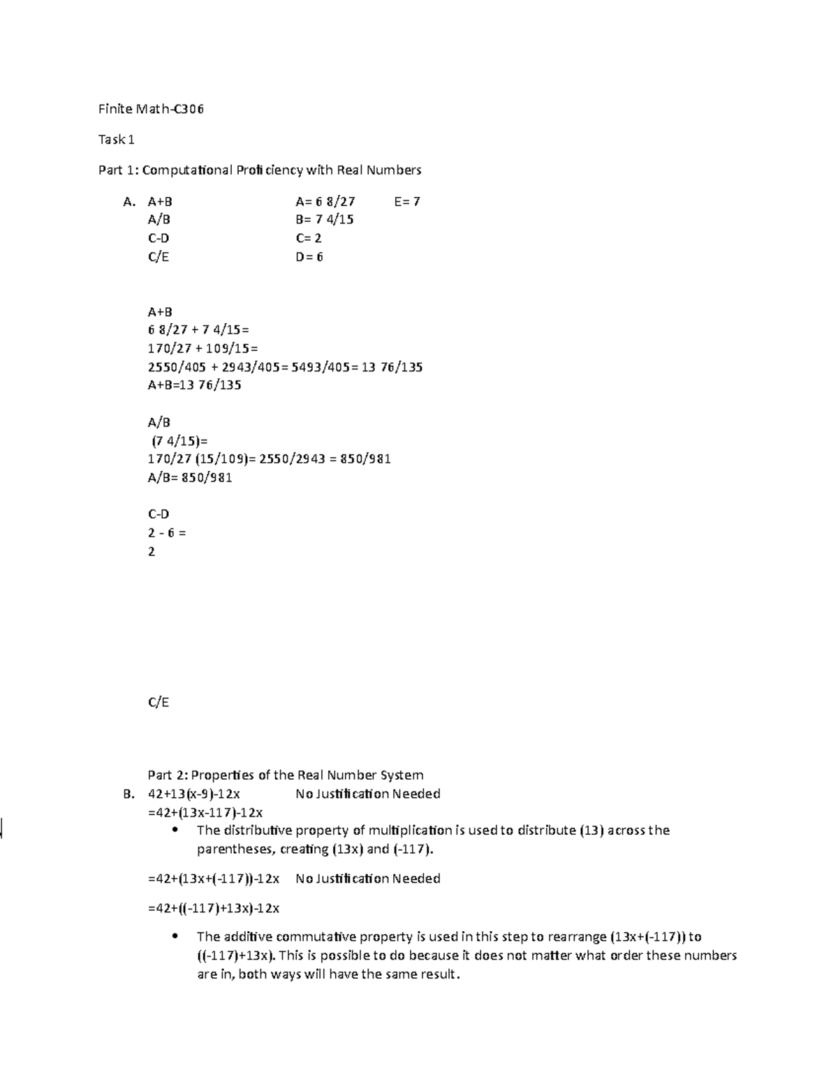 Task1 - Coursework task 1, parts 1-3 - Finite Math-C Task 1 Part 1 ...