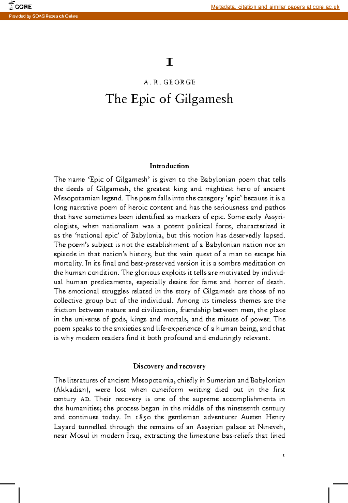 Epic of Gilgamesh Summary - Ancient Cultures 251 Analysis - Studocu