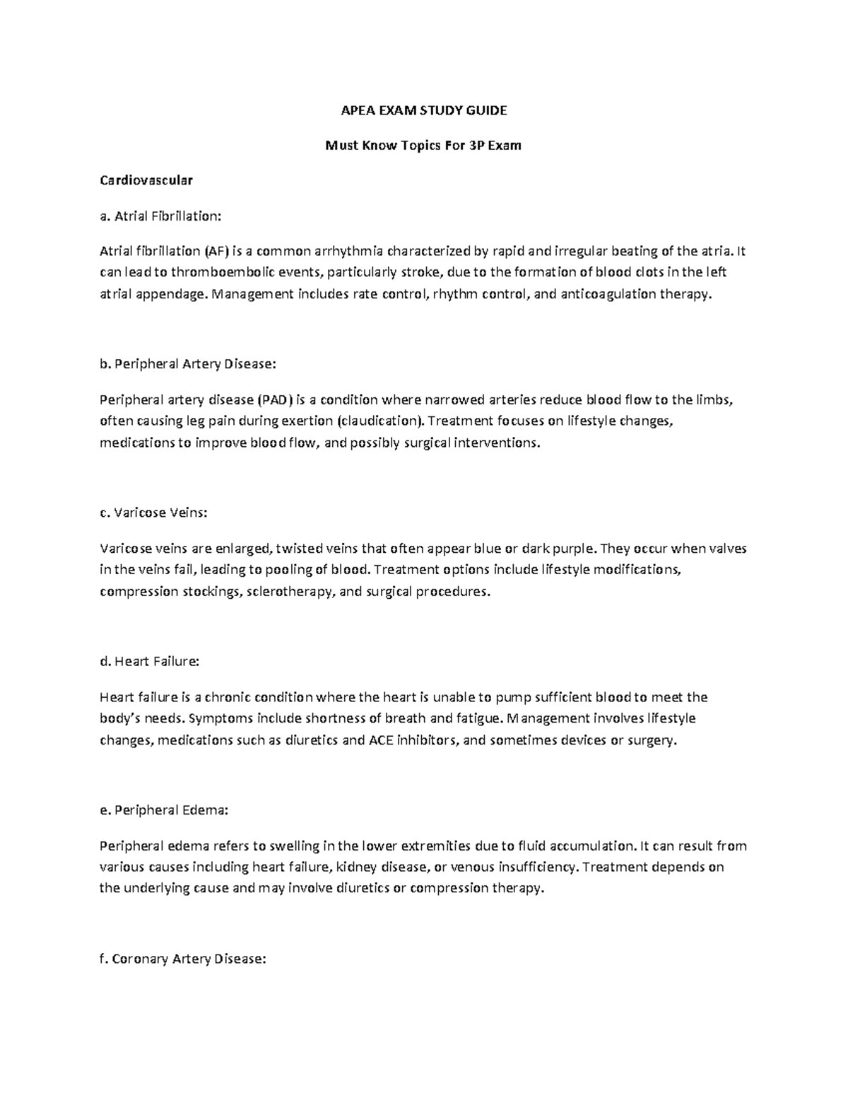 APEA 3P EXAM 2024 Study Guide: Essential Topics Overview - Studocu