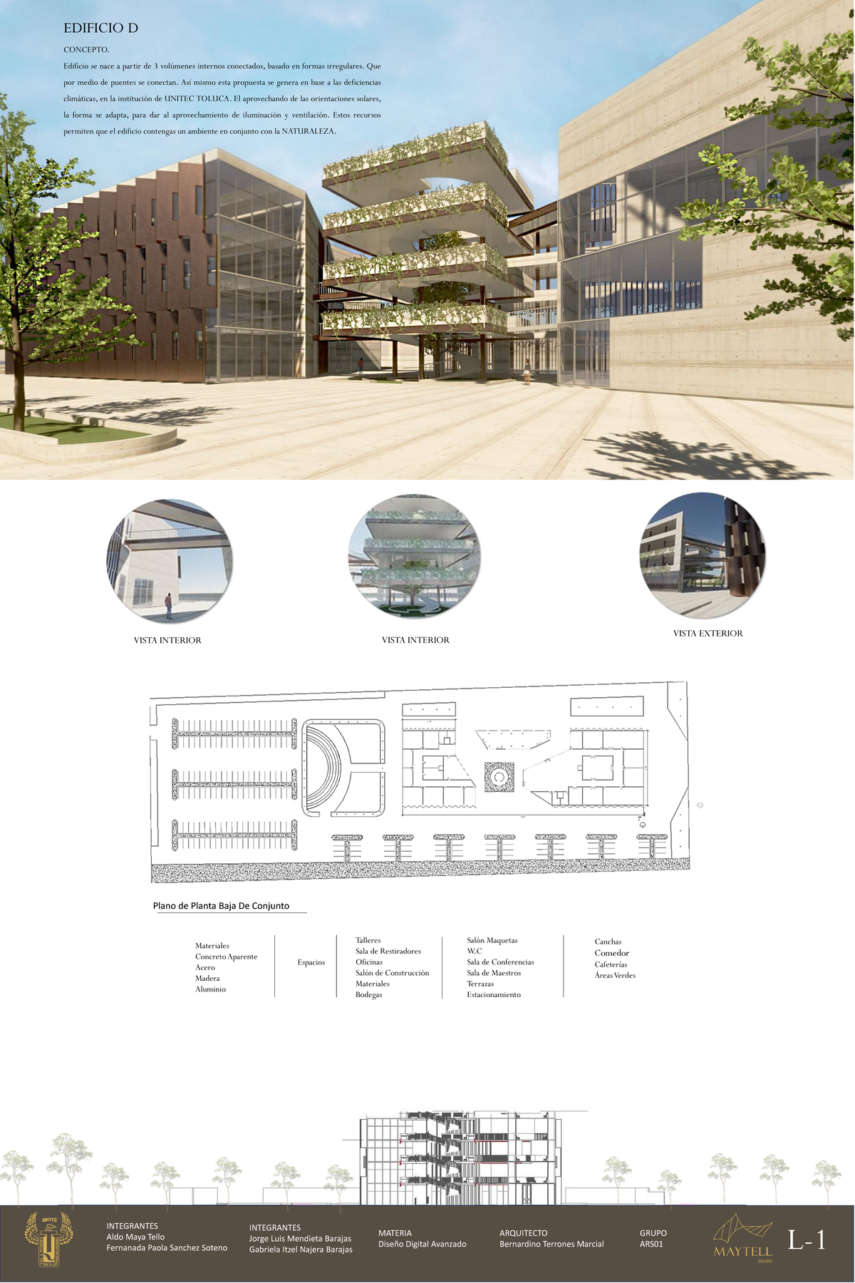 Lamina- Edificio-D - lamiana de entrega ejemplo - INTEGRANTES Aldo Maya ...