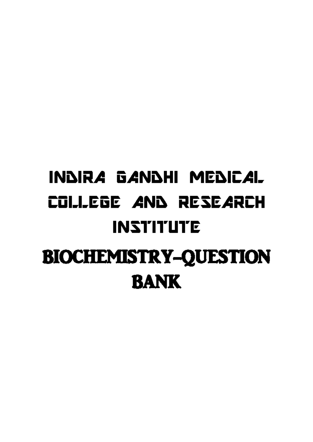 Biochemistry QB: Comprehensive Study Guide for Medical Students - Studocu