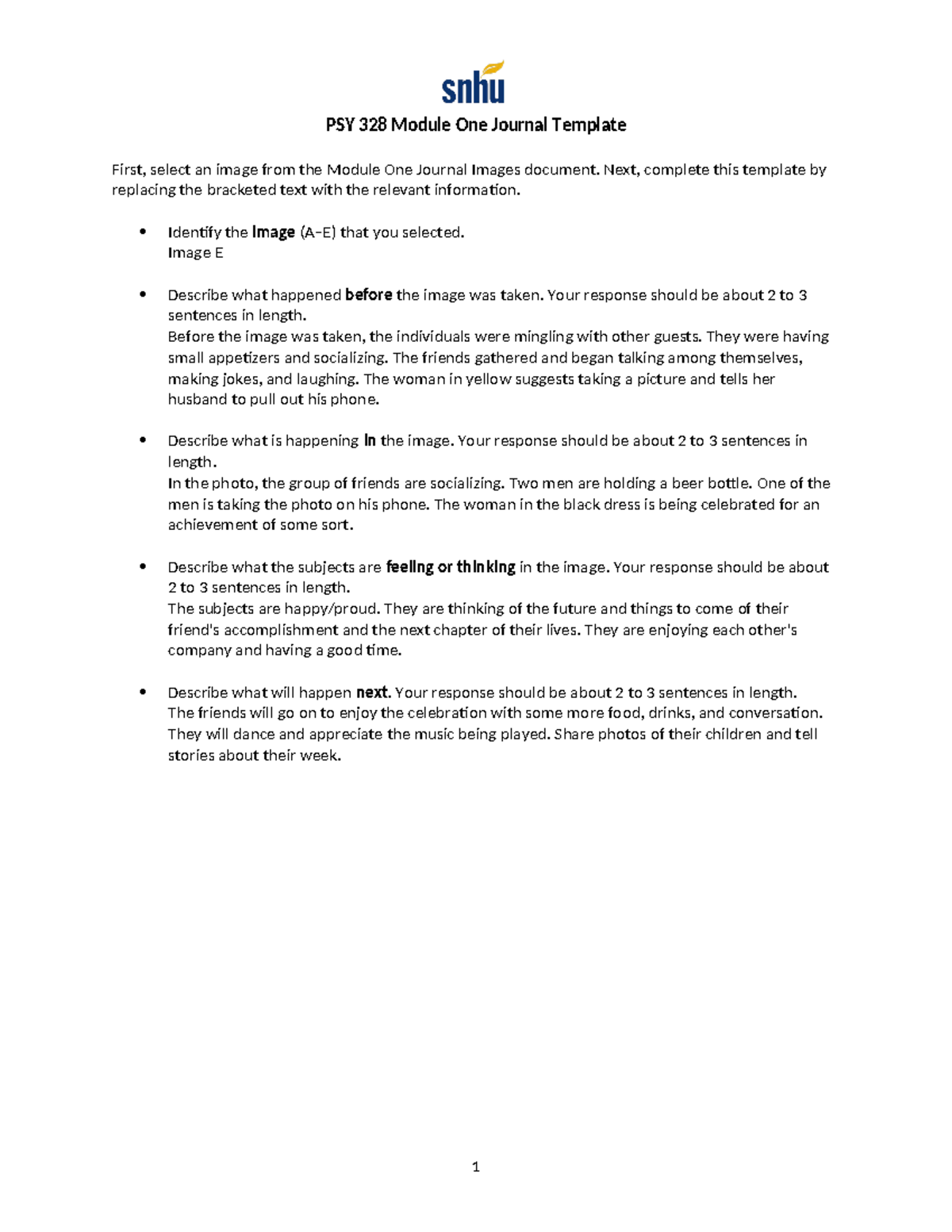 PSY 328 Module One Journal Template - PSY 328 Module One Journal ...