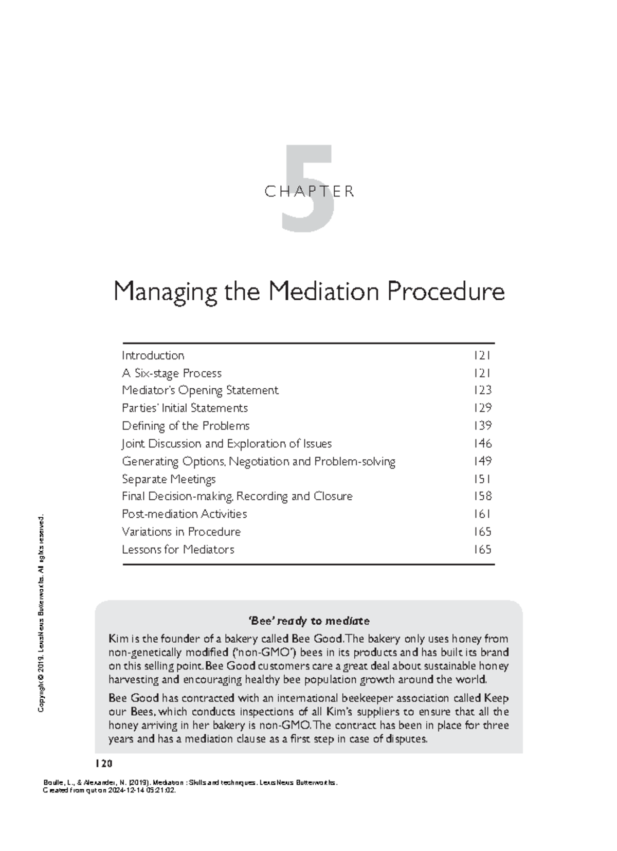 Managing the mediation procedure - 120 5 Managing the Mediation ...