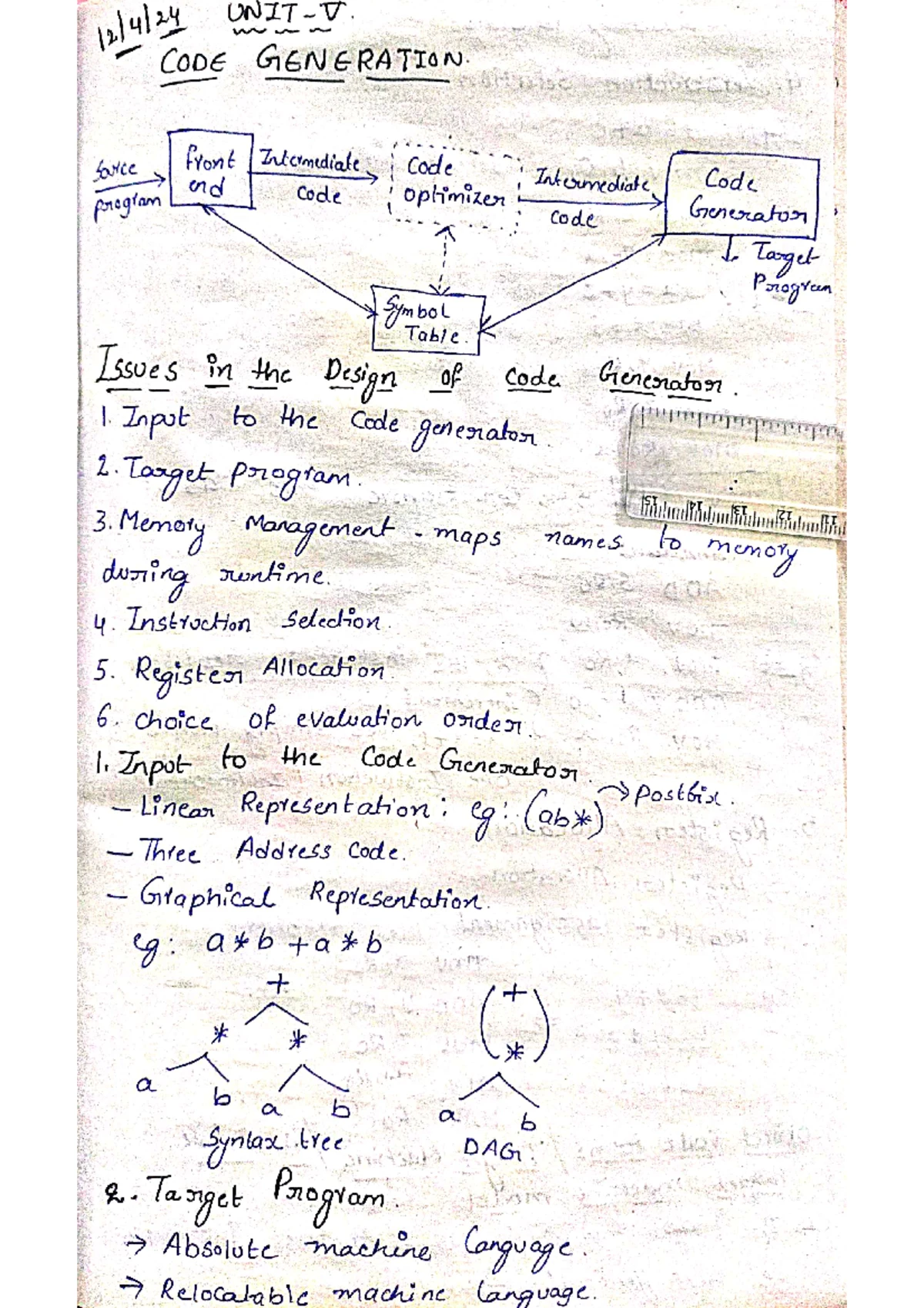 CD U 4 - Compiler Design Unit-04: Storage Allocation Strategies Explained - Studocu