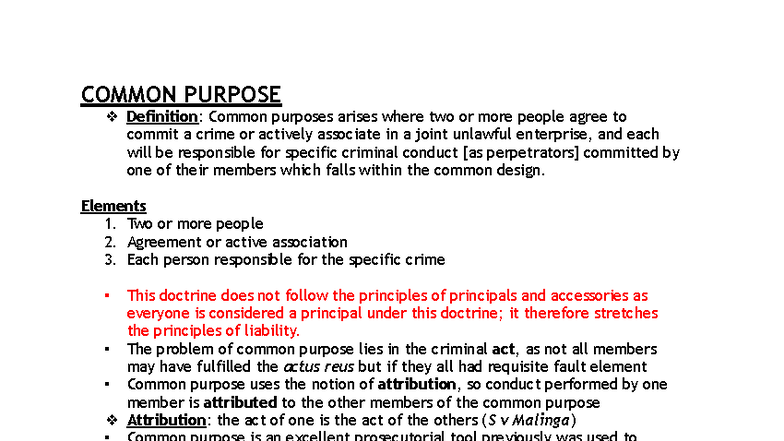 18CR - Common Purpose - reading - COMMON PURPOSE Definition: Common ...