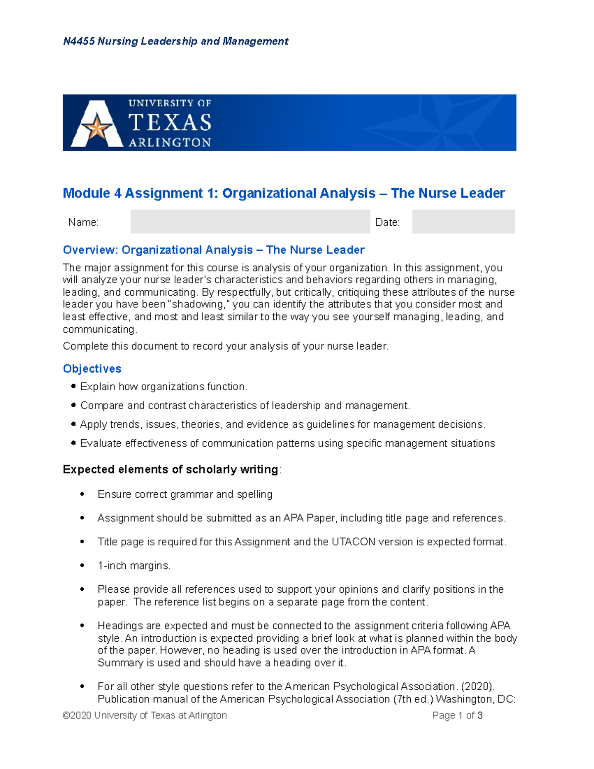 Module 4 Org Analysis Assignment: Evaluating The Nurse Leader's Impact ...