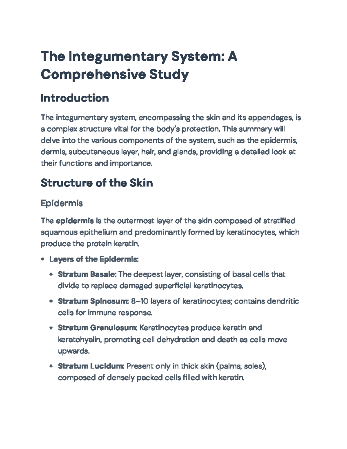 Integumentary System Overview: Structure, Function, and Disorders - The ...