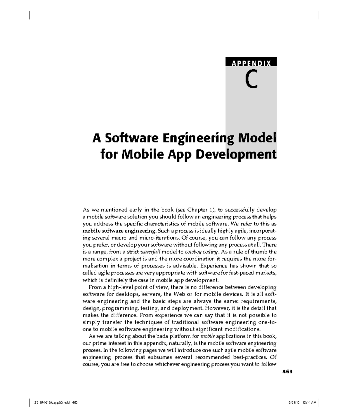 Mobile software engineering - A Software Engineering Model for Mobile ...