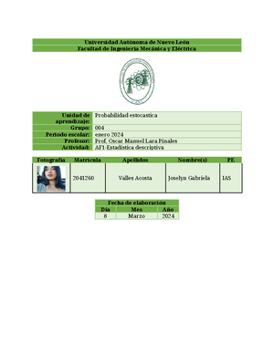 Problemas de TALED Fime - Probabilidad y estadística - Studocu
