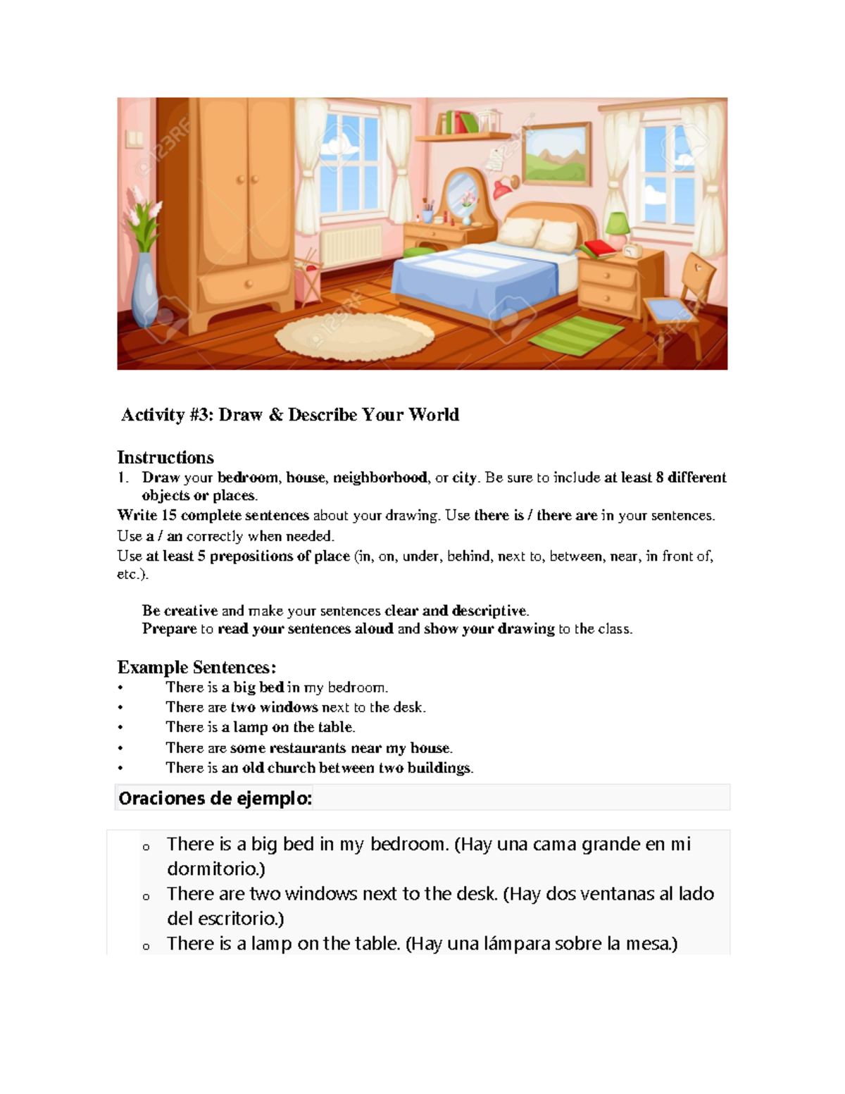 Activity 3: Draw & Describe Your World Instructions - Studocu