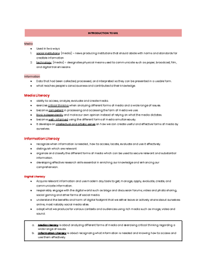 MIL notes 2nd sem - MEDIA AND INFORMATION LITERACY 2ND QUARTER | 12 ...