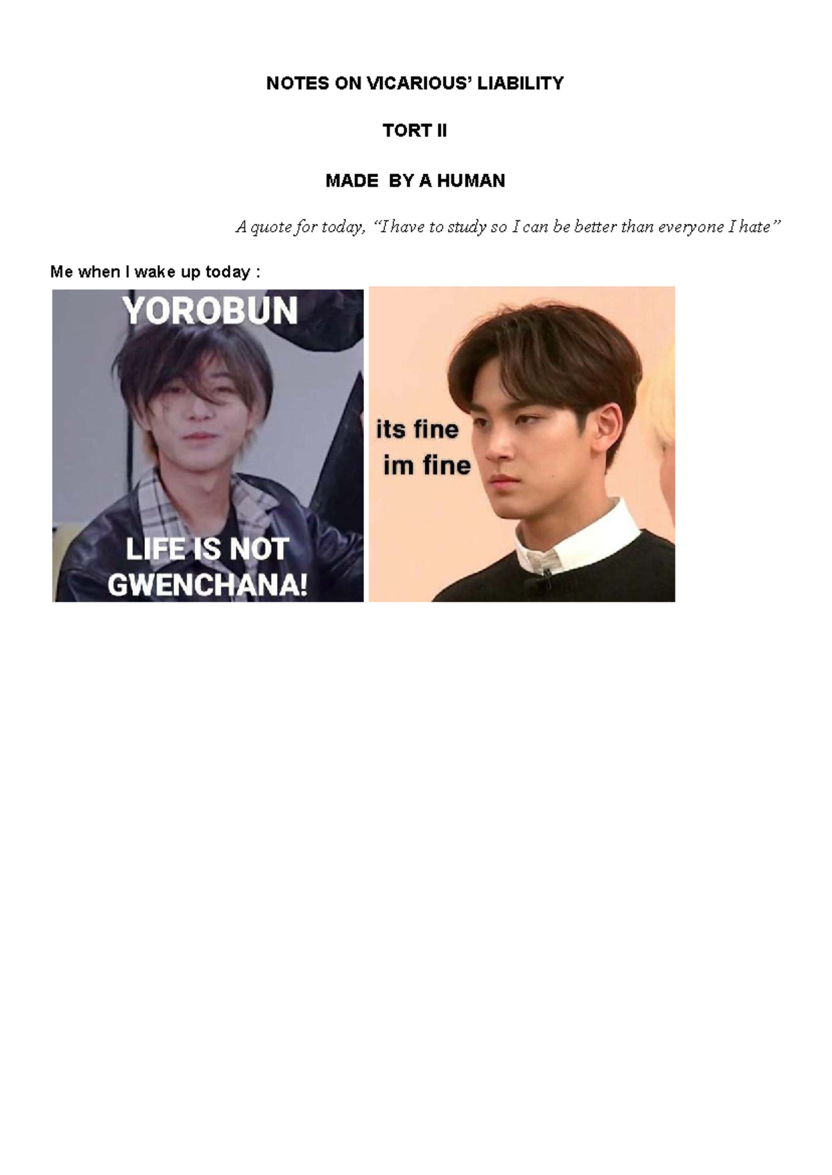 NOTES ON VICARIOUS LIABILITY TORT II: Key Concepts and Cases - Studocu