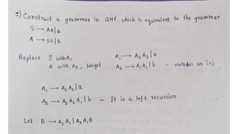 Constructing GNF and CNF Grammars: A Study on Formal Language Theory ...