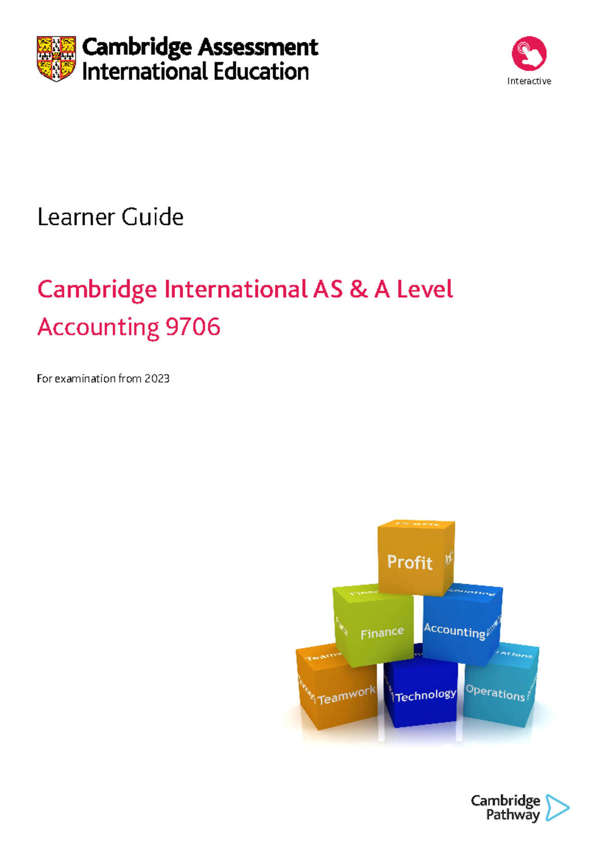 Learner Guide for Cambridge AS & A Level Accounting 9706 (2023) - Studocu